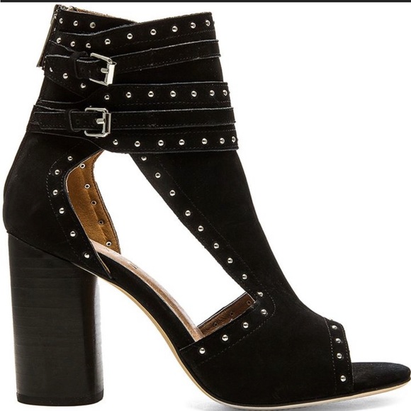 RAYE | Shoes | Raye Matty Womens Suede Studded Block Heel Sz 85 Nib ...